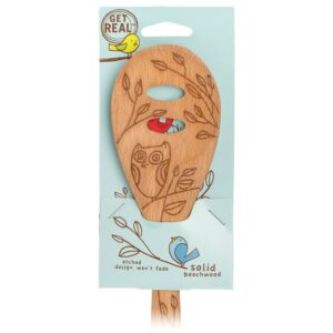 Talisman Designs Laser Etched Beechwood Cooking, Honey Bee Slotted Spoon