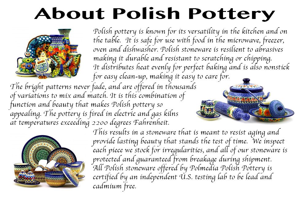 Polish Pottery Spoon Rest 5-inch made by Ceramika Artystyczna (Maraschino Theme)