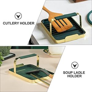 Cabilock 1pc Spatula Rack Kitchen Storage Rack Pot Cover Holder Cooking Utensils Holder Shelves Brackets Spoon Rest Utensil Drying Holder Cutlery Rack Soup Ladle Storage Holder Vertical Pp