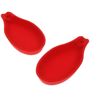 cabilock 2pcs spoon rest silicone soup ladle silicone holder silicone spatula rest utensil holder cooking spoon holder chopsticks rest chopstick rest