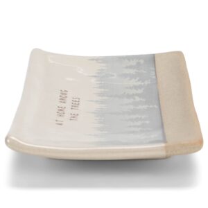 Demdaco At Home Among the Trees Blue 6 x 3.5 Stoneware Everyday Kitchen Rectangle Spoon Rest