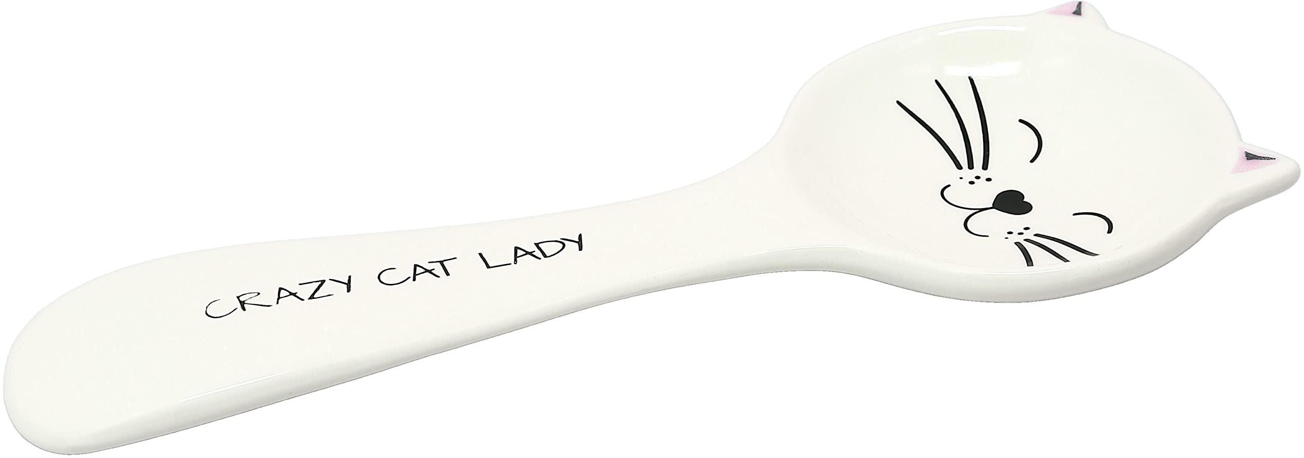 Pavilion Gift Company Crazy Cat Lady-10 spoon rest, 10", White