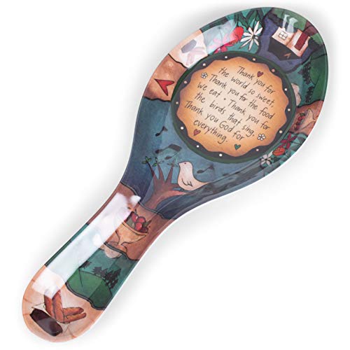 Table Prayer Thank God For Everything Multicolored 10 x 4 Melamine Spoon Rest