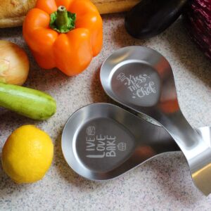 Spoon Rest Kitchen Utensil Holder – Tools For Stove Top And Pot, Stainless Steel With Two Unique Designs Perfect As Gift For Moms And For People That Love Cooking Gadgets