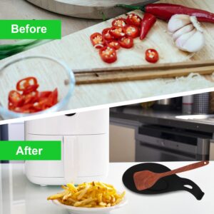 6pcs Silicone Spoon Holder, Spoon Rest for Stove Top Spatula Ladle Pot Lid Spoon Rest for Kitchen Counter Kitchen Gadgets Accessories for Cooking