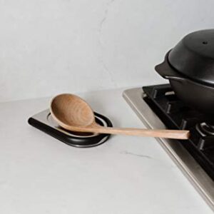 Umbra Laydle Spoon and Utensil Rest, Black/Nickel -