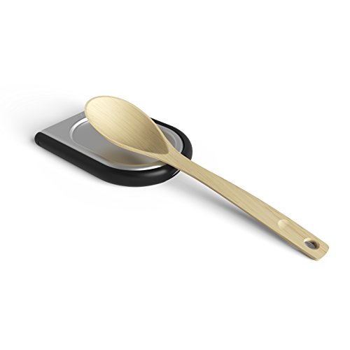 Umbra Laydle Spoon and Utensil Rest, Black/Nickel -