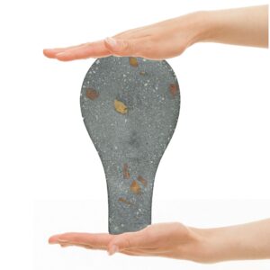 alchemade large grey terrazzo spoon rest - stylish terrazzo aesthetic cooking spoon holder in a modern, contemporary and mid-century style for your home