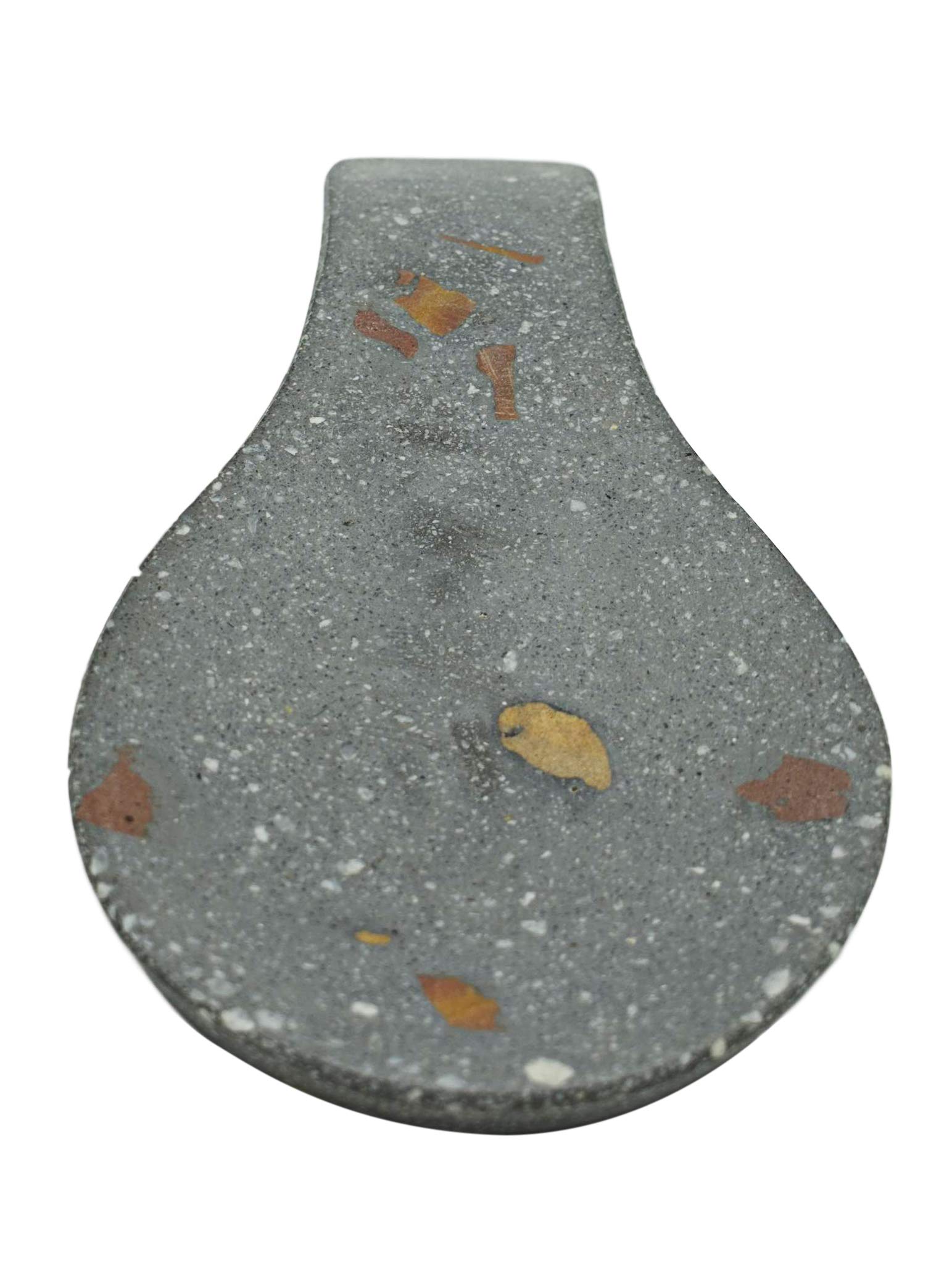 Alchemade Large Grey Terrazzo Spoon Rest - Stylish Terrazzo Aesthetic Cooking Spoon Holder In A Modern, Contemporary And Mid-century Style For Your Home