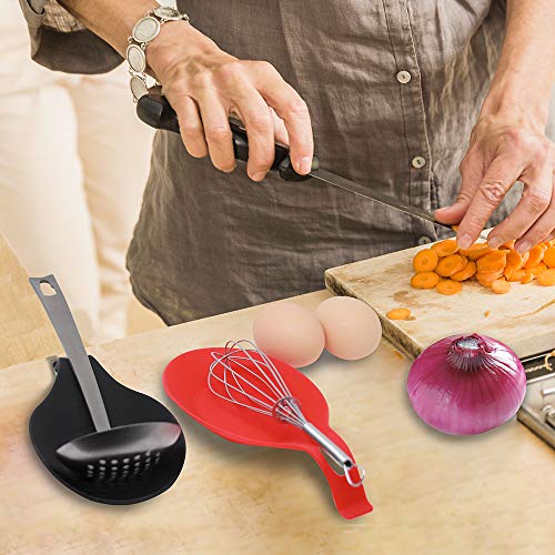 Modern Kitchen Silicone Spoon Rest,Countertop Cooking Utensil Spoon Holder for Stove Top, Kitchen Utensil Holder,Resistant Easy Cleaning and Quality Material (Set of 3)