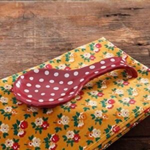 the pioneer woman flea market 8.5" retro dot spoon rest