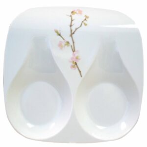 corelle coordinates by reston lloyd melamine double spoon rest, cherry blossom