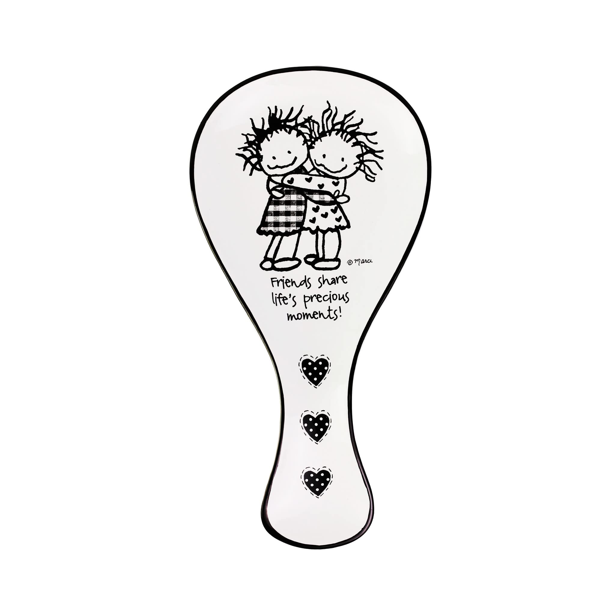 Enesco 6006425 Children of the Inner Light Friends Precious Moments Utensil Holder Spoon Rest, 9 Inch by 5 Inch, White