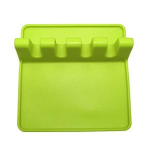 empire choice utensil spatula spoon rest mat ladle spoon holder utensils holders for kitchen counter or stove top (green)