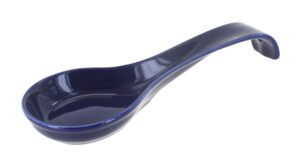 blue rose polish pottery cobalt large spoon rest