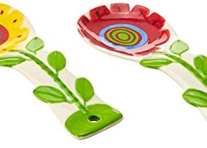 Appletree 9-1/4-Inch Ceramic Spoon rest, Set of 2