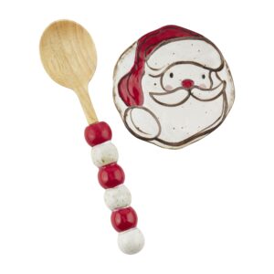 mud pie farmhouse christmas spoon rest set, santa