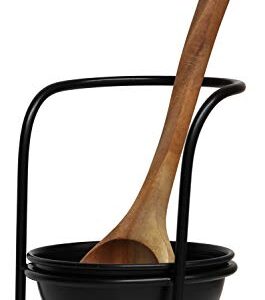 abhandicrafts - Metal Spoon Rester, Metal Standing Spoon, Spatula, Ladle Rest for Kitchen Countertops, Stove