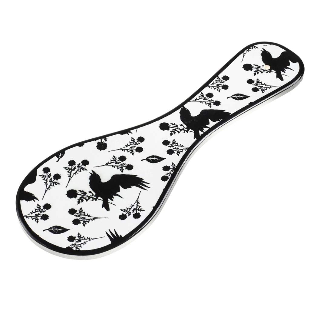 Alchemy of England Raven & Rose Spoon Rest Spoon Rest White/Black