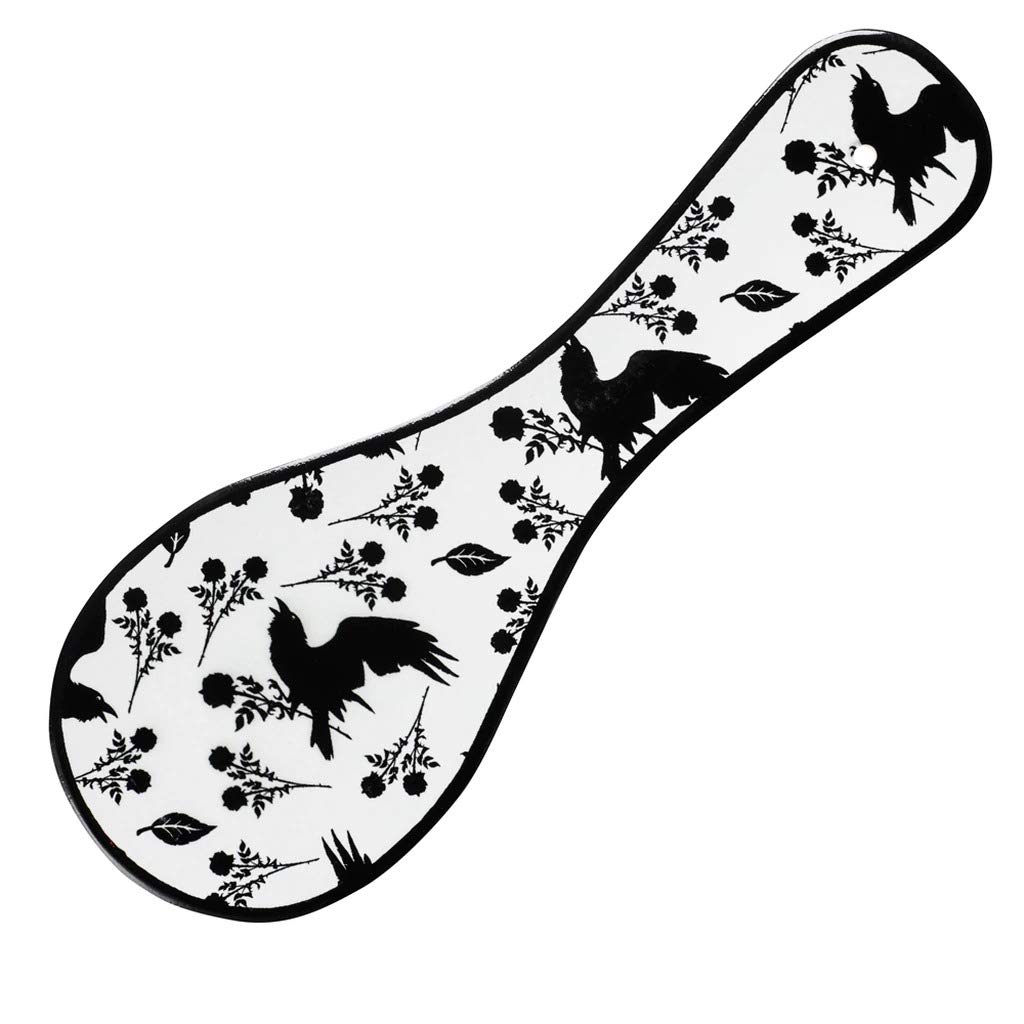 Alchemy of England Raven & Rose Spoon Rest Spoon Rest White/Black