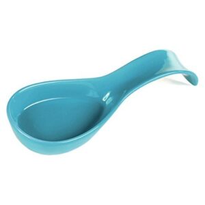 omniware simsbury turquoise ceramic spoon rest