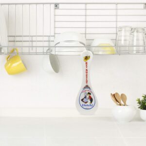 Decorative Ceramic Kitchen Spoon Rest by E.H.G | Dutch "Eet Smakelijk"