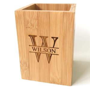 personalized utensil holder (split monogram)