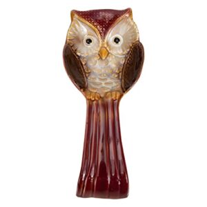 creative ceramic owl cooking spoon rest spoon fork mat rest utensil spatula holder table decor for home restaurant