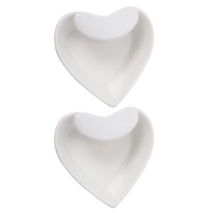 hemoton 2pcs ceramic spoon rest heart shaped kitchen spoon holder spoon rack spoon rest stand ladle holder kitchen utensil rest for spatula