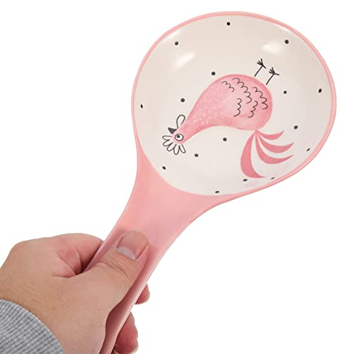 Cabilock Ceramic Spoon Holder Household Scoop Holder Dinner Spoon Rest Daily Use Scoop Rest Ceramic Scoop Rest Compact Scoop Holder Wipe Holder Soup Ceramics Big Spoon Delicate