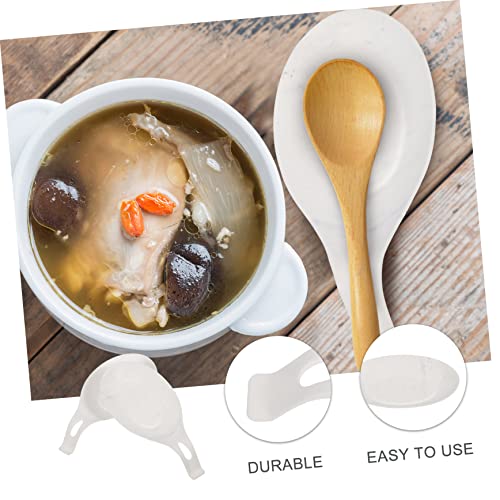 Holibanna 2pcs Silicone Spoon Mat kitchen silicone spoon rest ladle holder coffee spoon rest kitchen spoon holder rubber silicone scraper tableware spoon holder dining table tray