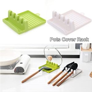 gofidin 2PCS Kitchen Spoon Holders Fork Spatula Rack Shelf Organizer Plastic Spoon Rest Chopsticks Holder Non-Slip Spoons Pad Kitchen Utensil