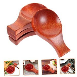 Cabilock 8 Pcs Wooden Chopstick Rest and Spoon Rest Spoon Spatula Holder Spoon Rest Silicone Spoon Holder for Kitchen Wooden Spoon Fork Rest Tea Spoon Rest Cat Spoons China Simple