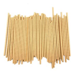 GDMINLO 100 Kraft Biodegradable Paper Straws co-Friendly Biodegradable Drinking Straws Bulk for Party Supplies, Bridal/Baby Shower, Birthday, Mixed Drinks, Weddings, Restaurant, Food Service