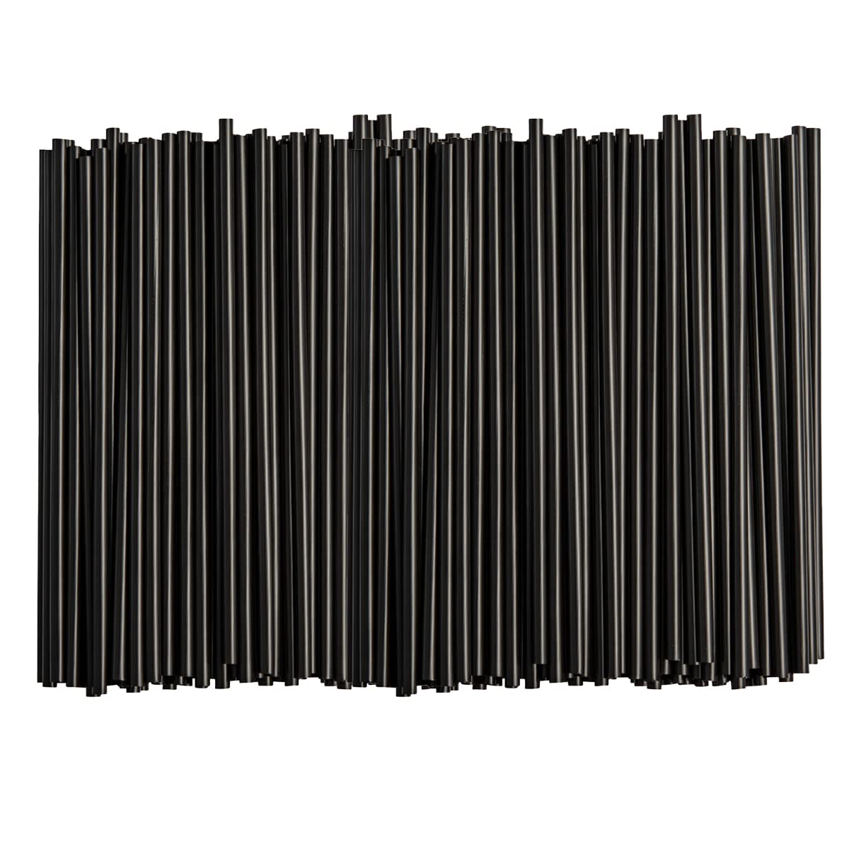 Comfy Package, [500 Count] Disposable Plastic Drinking Straws - 7.75" High - Black