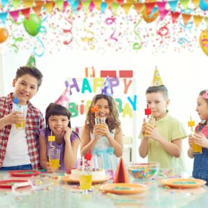 25 Building Blocks Party Favors Brick Block Drinking Straws for Building Blocks Birthday Party Supplies with 2 PCS Straws Cleaning Brush