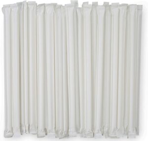 7.75 inch disposable plastic straws translucent 500 counts individually wrapped drinking straws bpa free