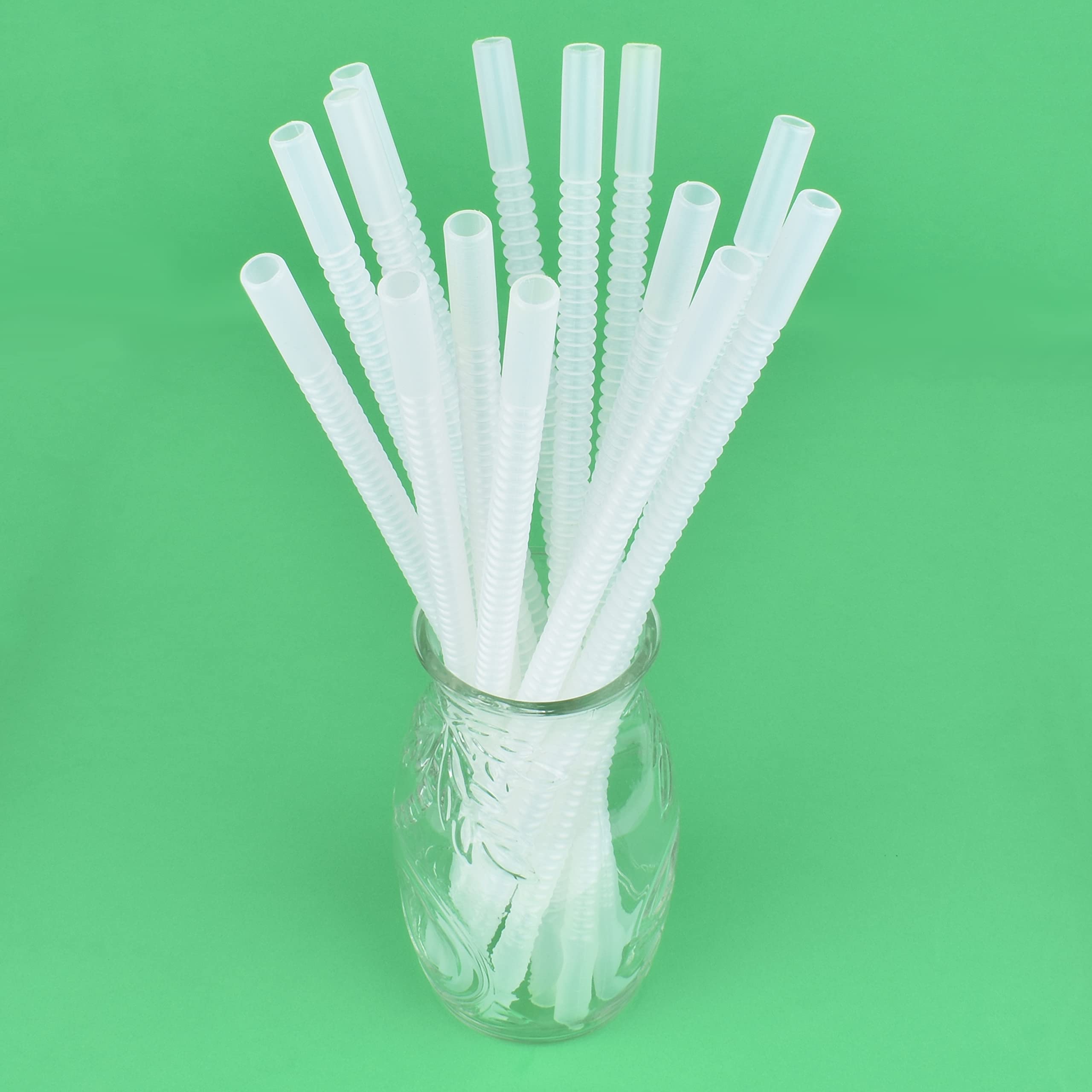 Bendable Straws - 11 inch Long Flexible Straws - Bendy Drinking Straws Reusable - 14 Pack