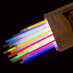 astro glow - glow in the dark drinking straws - 25 pack - 9 bright assorted colors - glows up to 8 hours - guaranteed satisfaction - perfect glow straws for any party