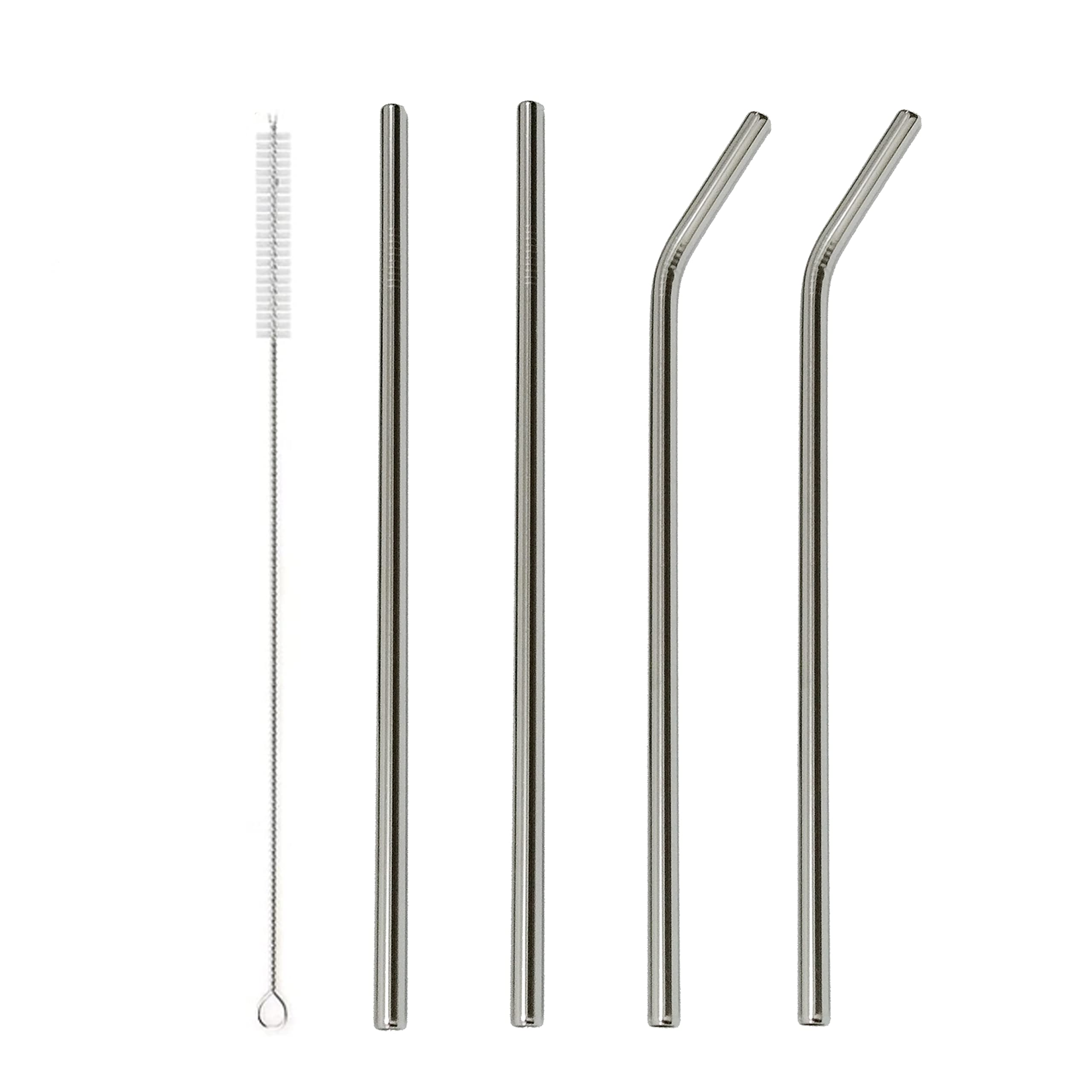 Stainless Steel Straws, 4pcs 12" Ultra Long 0.3" Wide Reusable Metal Drinking Straws with Cleaning Brush for Stanley 40oz 64oz Tall Tumblers