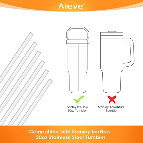 Aieve Straw Replacement for Stanley Iceflow Tumbler 30 oz, Stanley Flip Straw Tumbler(6 Pack)