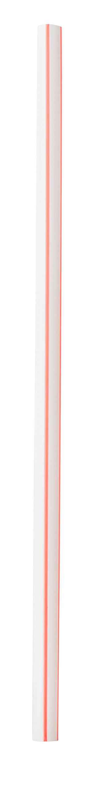 Crystalware Plastic Giant (Jumbo) Straws Individually Wrapped 10-1/4", 300 per Box (Red,White, 8 1/4" 300 Box)