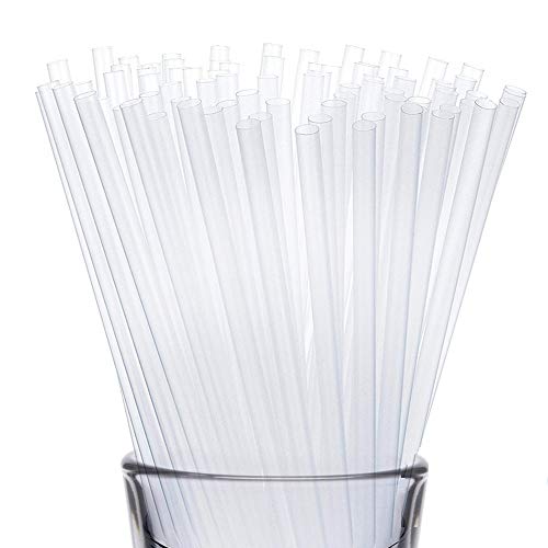 S & L Straw Company - Colored Plastic Drinking Straws - Disposable Kid Friendly, Colorful Party Fun Straws (Clear, 250)