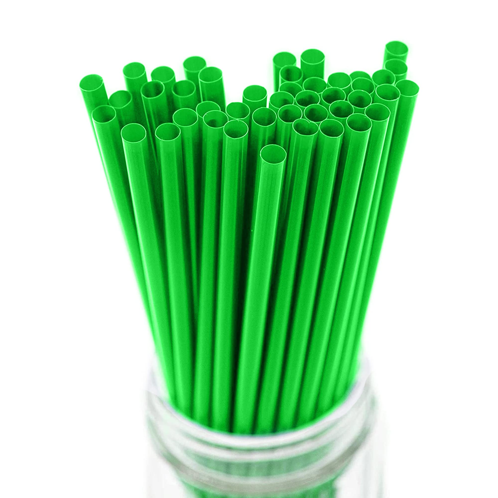 vaoruteng 10 Inch Drinking Straws (10 Inch x 0.28 Inch) (250, Green)