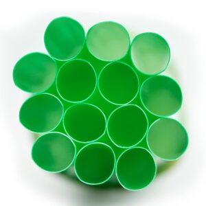 vaoruteng 10 Inch Drinking Straws (10 Inch x 0.28 Inch) (250, Green)