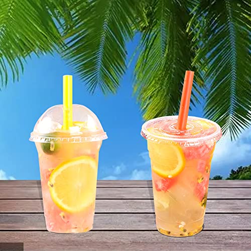 KoberrLi Straws Disposable Boba Jumbo Smoothie Milkshake 100Pcs Wide Straws for Boba Tea Shake Drinking(9.45" Tall, 0.43" Diameter)