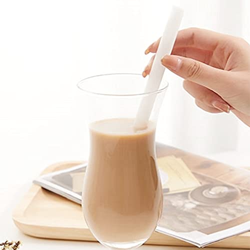 KoberrLi Straws Disposable Boba Jumbo Smoothie Milkshake 100Pcs Wide Straws for Boba Tea Shake Drinking(9.45" Tall, 0.43" Diameter)