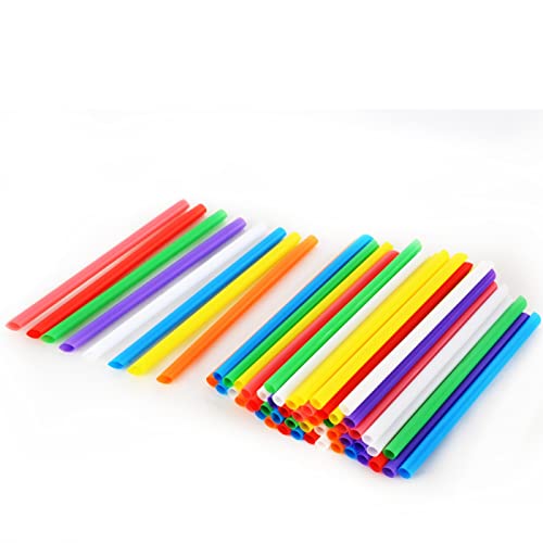 KoberrLi Straws Disposable Boba Jumbo Smoothie Milkshake 100Pcs Wide Straws for Boba Tea Shake Drinking(9.45" Tall, 0.43" Diameter)