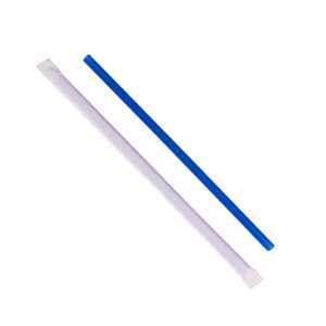 Karat C9120 (Blue) 9" Giant Straws (8mm Diameter), Paper-Wrapped, Solid Blue (Case of 1200)