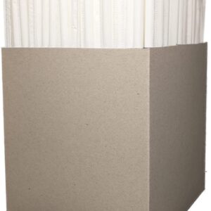 Individually Wrapped Plastic Drinking Straws 7.75'' [400 Pack] Each Individual Restaurant Style Sipping Straw Packaged In Paper Sleeves – White Disposable Flexible BPA-free Food Safe Plastic - (400)